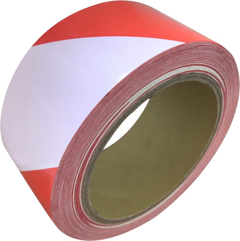 Red/White Safety Tape 48mm X 33M – Gztrading Singapore